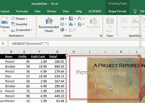 How To Embed A Word Document In Microsoft Excel