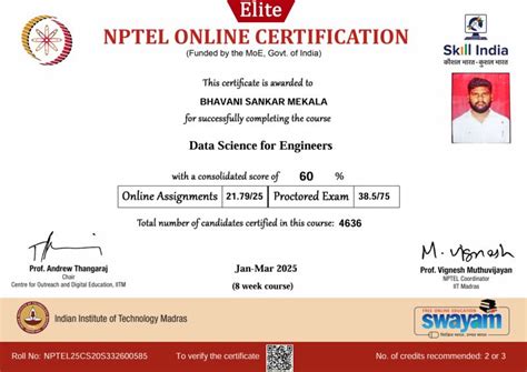 Datascience Python Nptel Learning Growth Careerdevelopment Bhavani Sankar Mekala