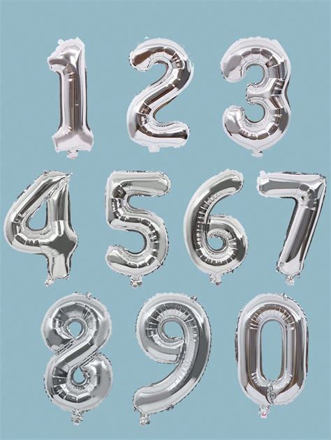 1 pièce Ballon numéro en feuille d aluminium de 40 cm de long décoration de fête accessoire