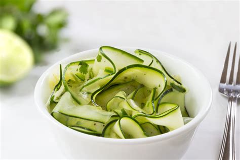 Cucumber Zucchini Salad With Spicy Lime Dressing Nutrition Refined