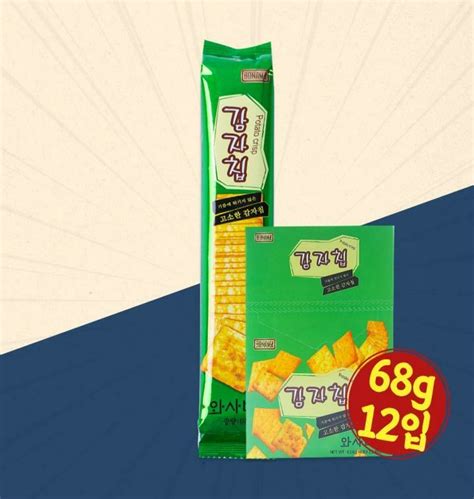 본아미 감자칩 와사비맛 68g 12입 주전부리 과자 스낵 티몬