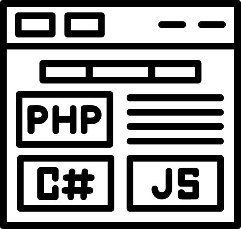 Coding Language Line Icon 54697308 Vector Art At Vecteezy