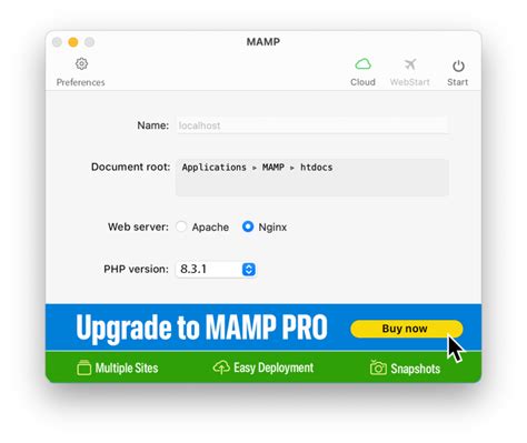 mamp the free web development solution with apache nginx php and mysql
