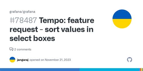 Tempo Feature Request Sort Values In Select Boxes · Issue 78487