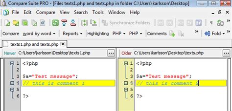 Ignoring Compare Suite