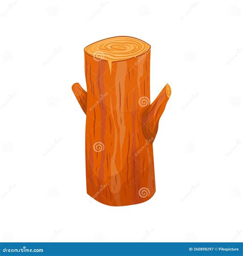 Log Wood Cartoon Vector Illustration Stock Illustration Illustration