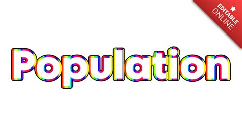 Population Text Effect Generator