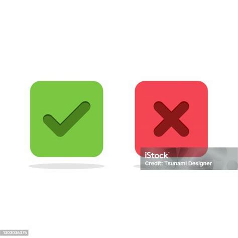 확인 및 잘못된 마크 진드기 및 교차 표시 수락 거부 승인 거부 예 아니오 오른쪽 잘못된 녹색 빨간색 올바른 거짓 확인 확인되지 않음 녹색과 빨간색벡터 마크 기호 격리된