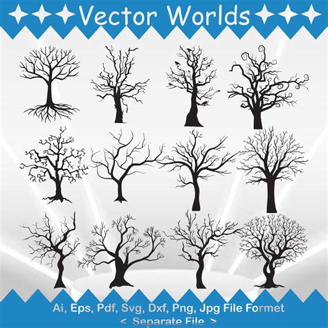 Branching Trees Svg Vector Design Masterbundles