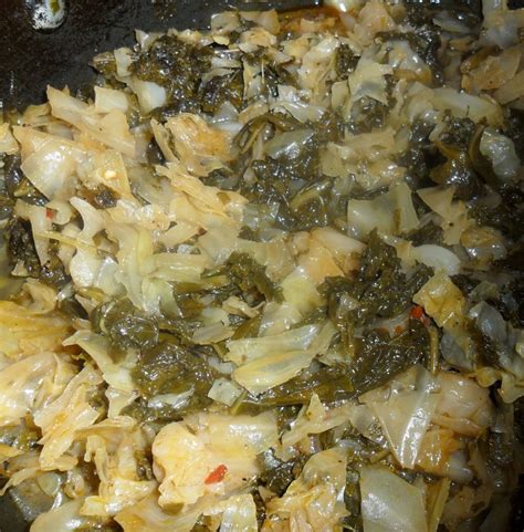 Collard And Kale Greens With Fried Cabbage Recipe