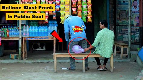 Popping Balloon Blast In Public Seat Prank Update Viral Popping