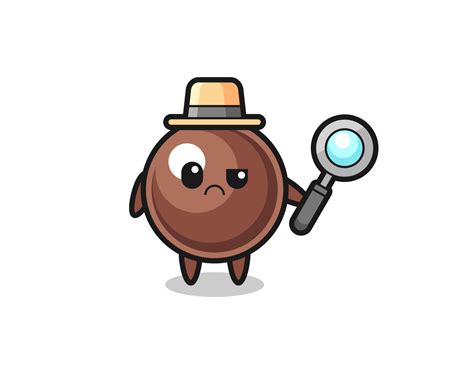 The Mascot Of Cute Tapioca Pearl As A Detective 6779720 Vector Art At Vecteezy