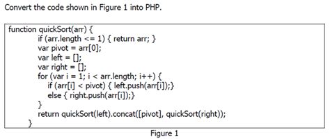 Solved Convert The Code Shown In Figure Into PHP Function Chegg Com