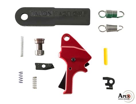 Apex Smith And Wesson Mandp M20 Flat Faced Forward Set Red Trigger Kit