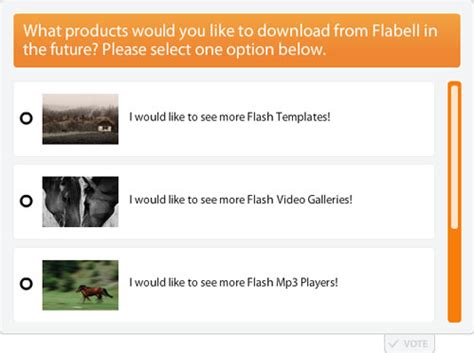 Free Flash Xml Based Voting Poll Fully Customizable Guidesigner