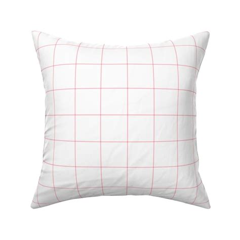 Light Pink Windowpane Grid 2 Square Spoonflower