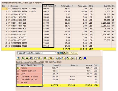 Sap Fico Central Basics Of Standard Costing Understanding The Cost Component Structure Part 3