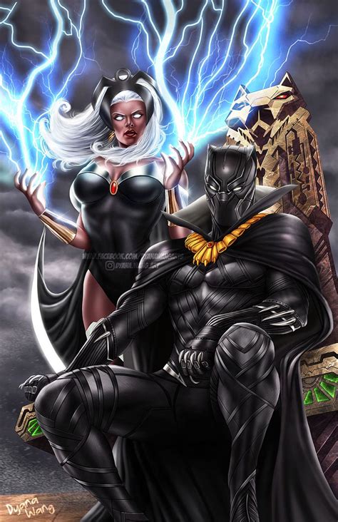 Black Panther And Storm Dyanawang On Deviantart Black Panther Marvel Black Panther Comic