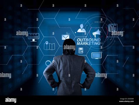 Outbound Marketing Business Virtual Dashboard With Offline Or Interruption Marketingbusinessman