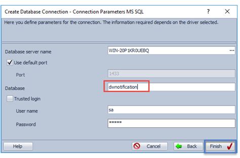 How To Manually Create Notification Database Connection · Docuware