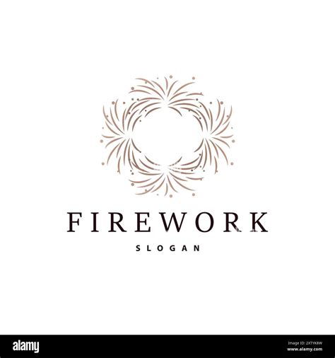Firework Logo Modern Abstract Design Simple Colorful Spark Vector Template Illustration Stock