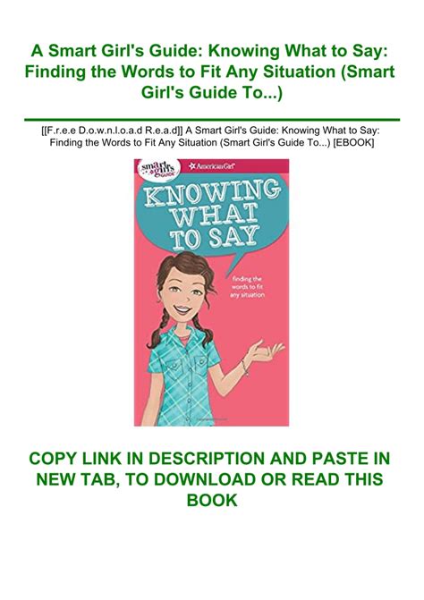 [[f r e e d o w n l o a d r e a d]] a smart girland 039 s guide knowing