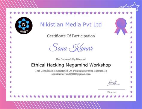 attended the ethics hacking megamind workshop sonu kumar posted on the topic linkedin