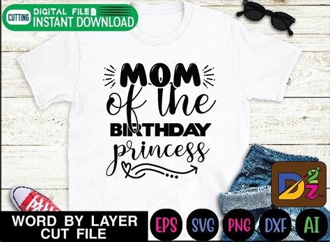 Mom Of The Birthday Princess Svg Graphic By Design Zone 2 · Creative