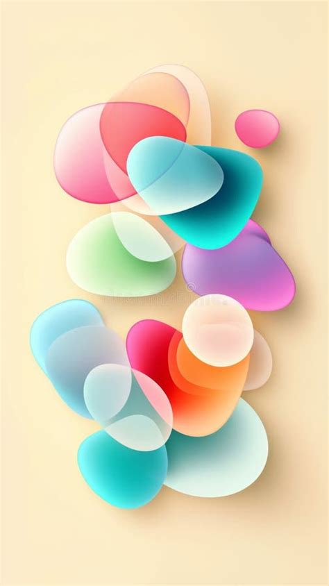 Colorful Abstract Shapes Are Overlapping Creating A Vibrant And