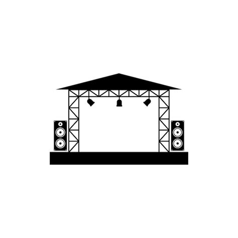 Premium Vector Concert Stage Icon Vector