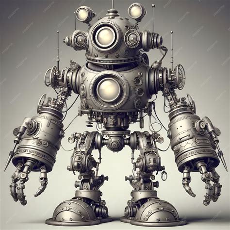The Image Depicts A Robot With A Humanoid Structure Premium Ai Generated Image