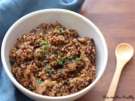 Risotto de quinoa au parmesan et champignon crémeux