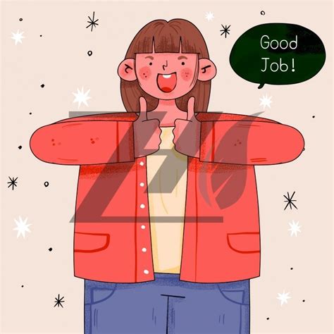 دانلود وکتور تصویرسازی دختر در حال نشان دادن لایک دانلود رایگان فایل لایه باز، Psd، وکتور