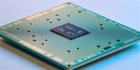 close up of a modern cpu revealing intricate internals for ai and