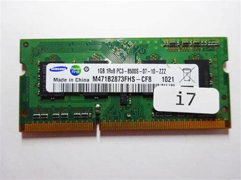 【中古】samsung 1gb Pc3 8500s Ddr3 1066 ノート So Dimm 204pin 1g I7の落札情報詳細