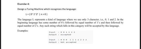 Solved Exercise 4 Design A Turing Machine Which Recognizes