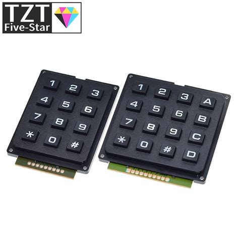 3 4 4 4 matrix switch keyboard keypad array module abs plastic keys 4x4