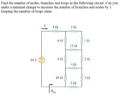 solved find the number of nodes branches and loops in the