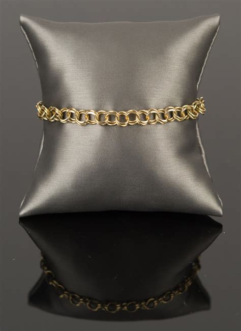 Vintage 14k Gold Double Link Bracelet Ctf10 57771
