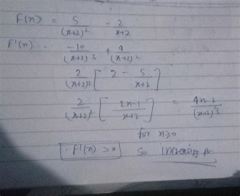 A F Is Defined As F X Frac { 5 } { X 2 { 2