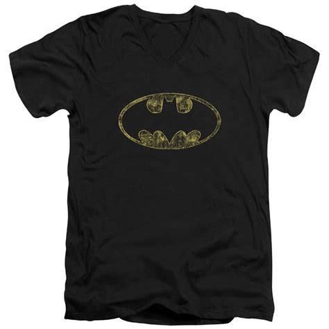 Batman Tattered Logo Short Sleeve T Shirt
