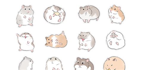 햄스터 친구들2 굿노트 스티커 포근따끈