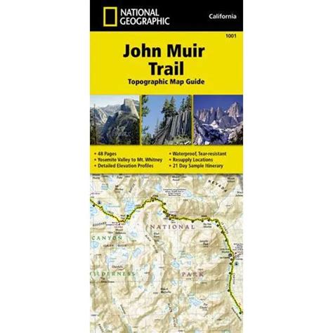 National Geographic Trails Map John Muir Trail Pack