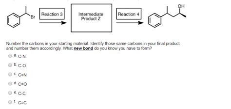 Solved он Reaction Intermediate Product Z Reaction Chegg