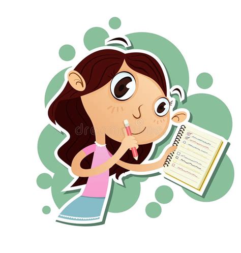 Writing Notes Cartoon