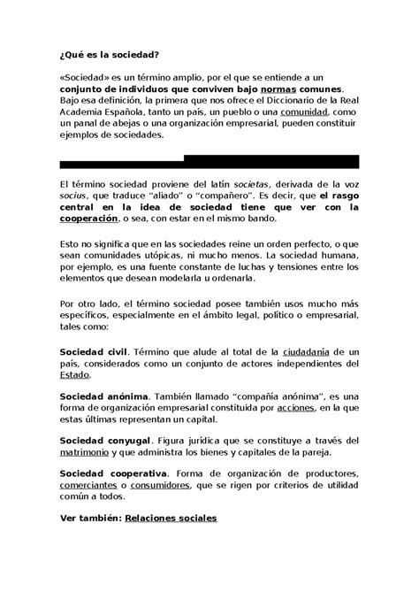 ¿qué Es La Sociedad Actividades ¿qué Es La Sociedad Sociedad Es