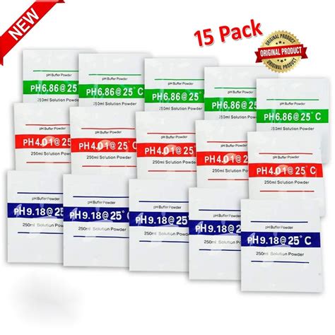 15pcs Ph Calibration Solution Powders For Ph Meter 0 05 Ph High Accuracy Tester Pen 250ml Ph