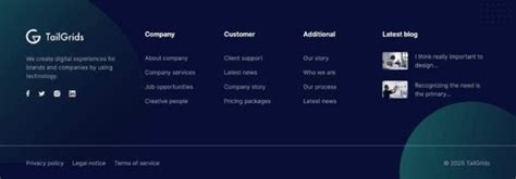Tailwind Footers To Use On Your Website