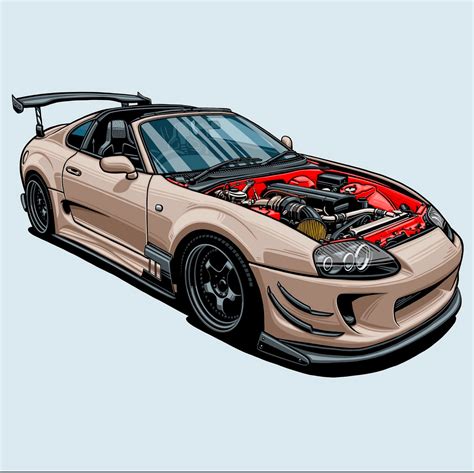 Toyota Supra Mk4 Vector Drawing 1440x1438 Rcarporn