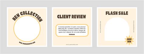 판매 발표 소셜 미디어 Ig 프레임 게시물 템플릿 레트로 미니멀리스트 디자인 빈티지 서체가있는 정사각형 포스터의 벡터 세트 고객